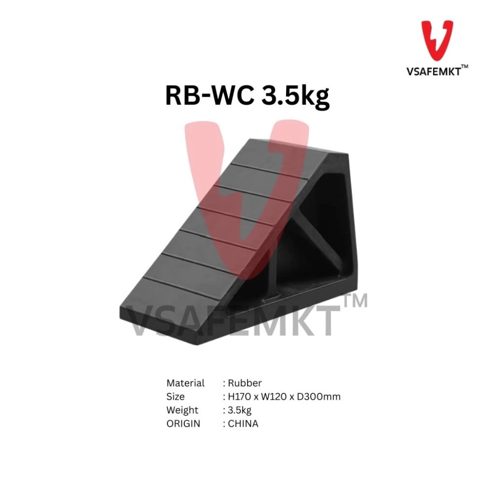 Rubber Wheel Chock 3.5kg | NY Hardware Malaysia